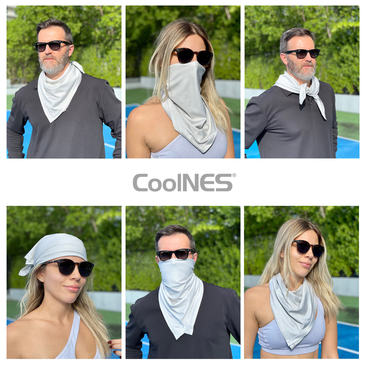 CoolNES - Cooling Bandana Adjustable Cools Instantly When Wet UPF 50 ...