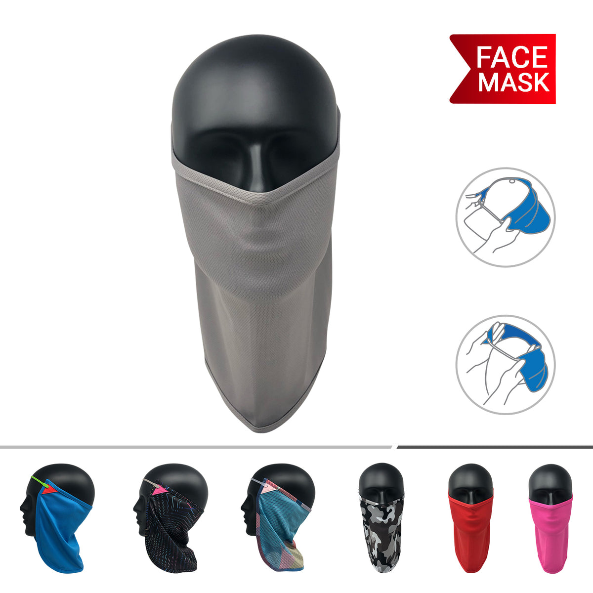 CoolNES - UV Sun Protection Neck Drape Adjustable Multifunctional 2 in ...